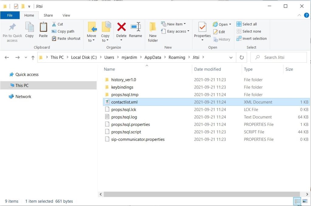 How to export and import Jitsi Desktop contacts in Windows 10 ...